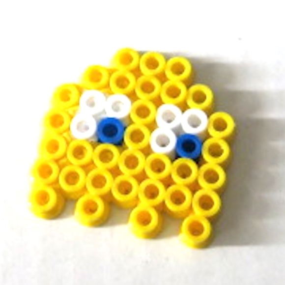 Perler Beads | Other | Perler Beads Pac Man 8 Ghost Keychain Magnet ...